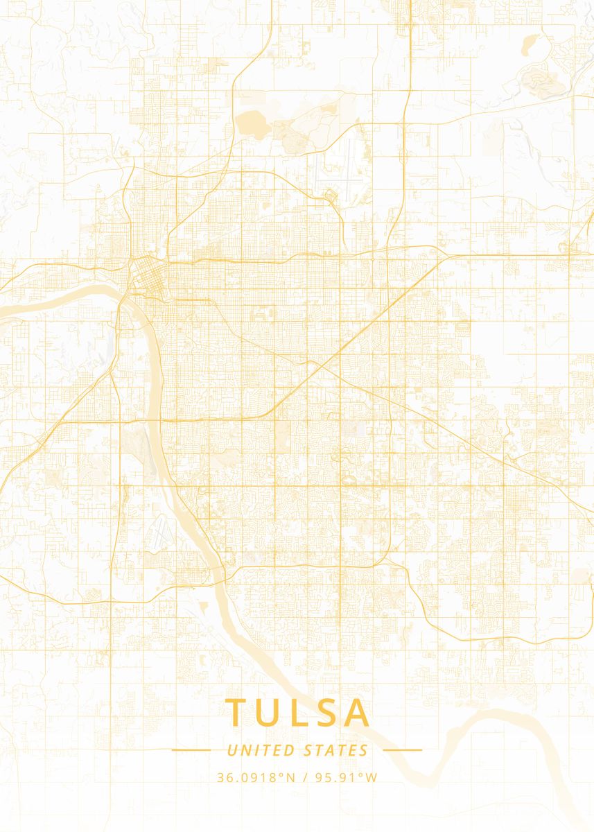 'Tulsa United States' Poster, picture, metal print, paint by Designer ...