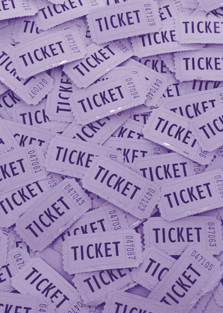 'Purple Ticket' Poster, picture, metal print, paint by Haus and Hues ...