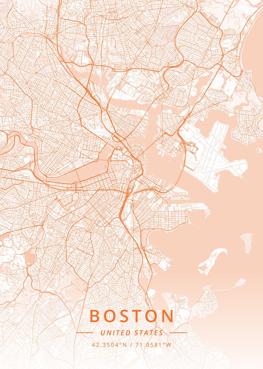 'Boston United States' Poster, picture, metal print, paint by Designer ...