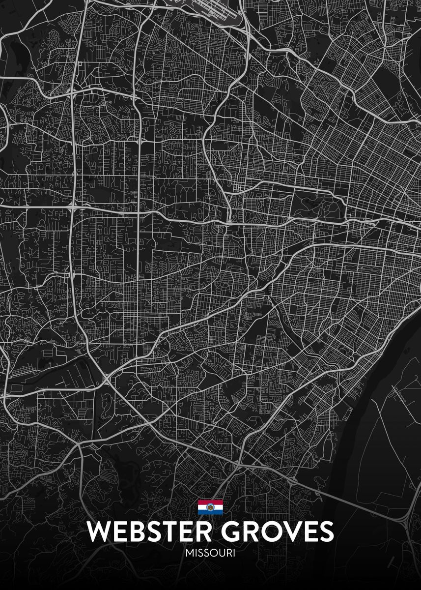 'Webster Groves MO' Poster, picture, metal print, paint by IMR Designs ...