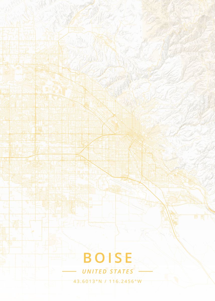 'Boise United States' Poster by Designer Map Art | Displate