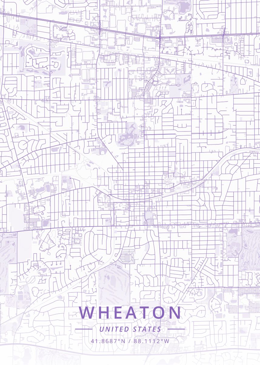 'Wheaton United States' Poster, picture, metal print, paint by Designer ...