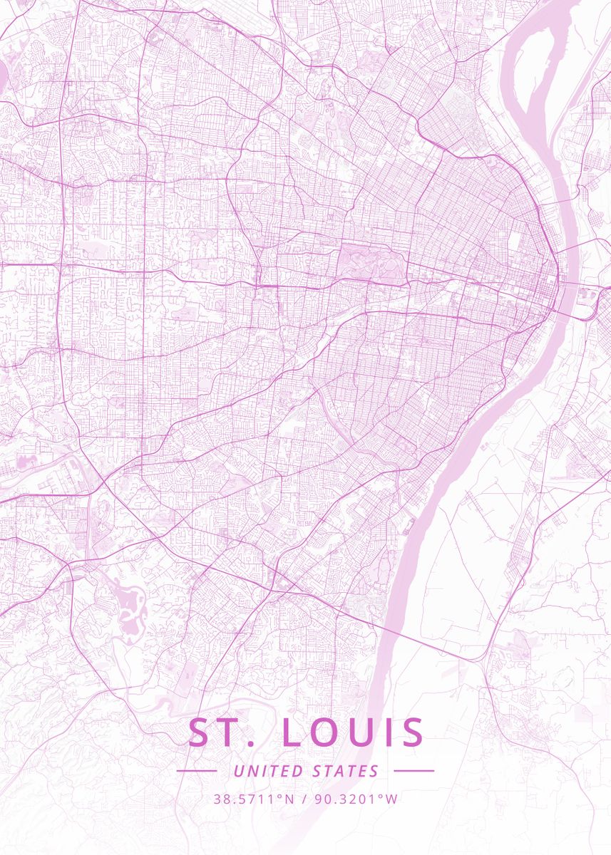 'St Louis United States' Poster, picture, metal print, paint by ...