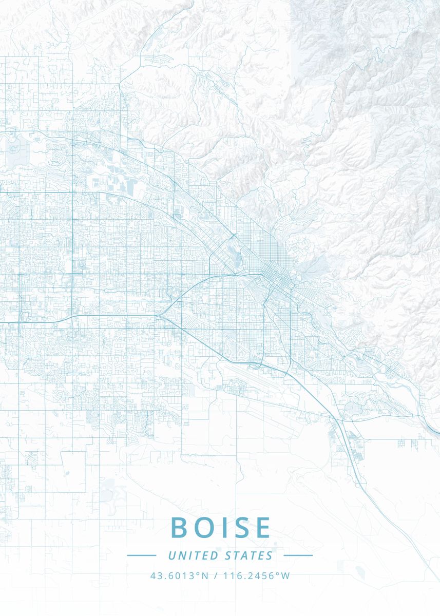 'Boise United States' Poster, picture, metal print, paint by Designer ...