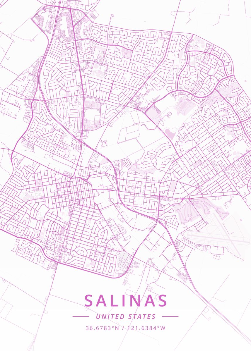 'Salinas United States' Poster, picture, metal print, paint by Designer ...