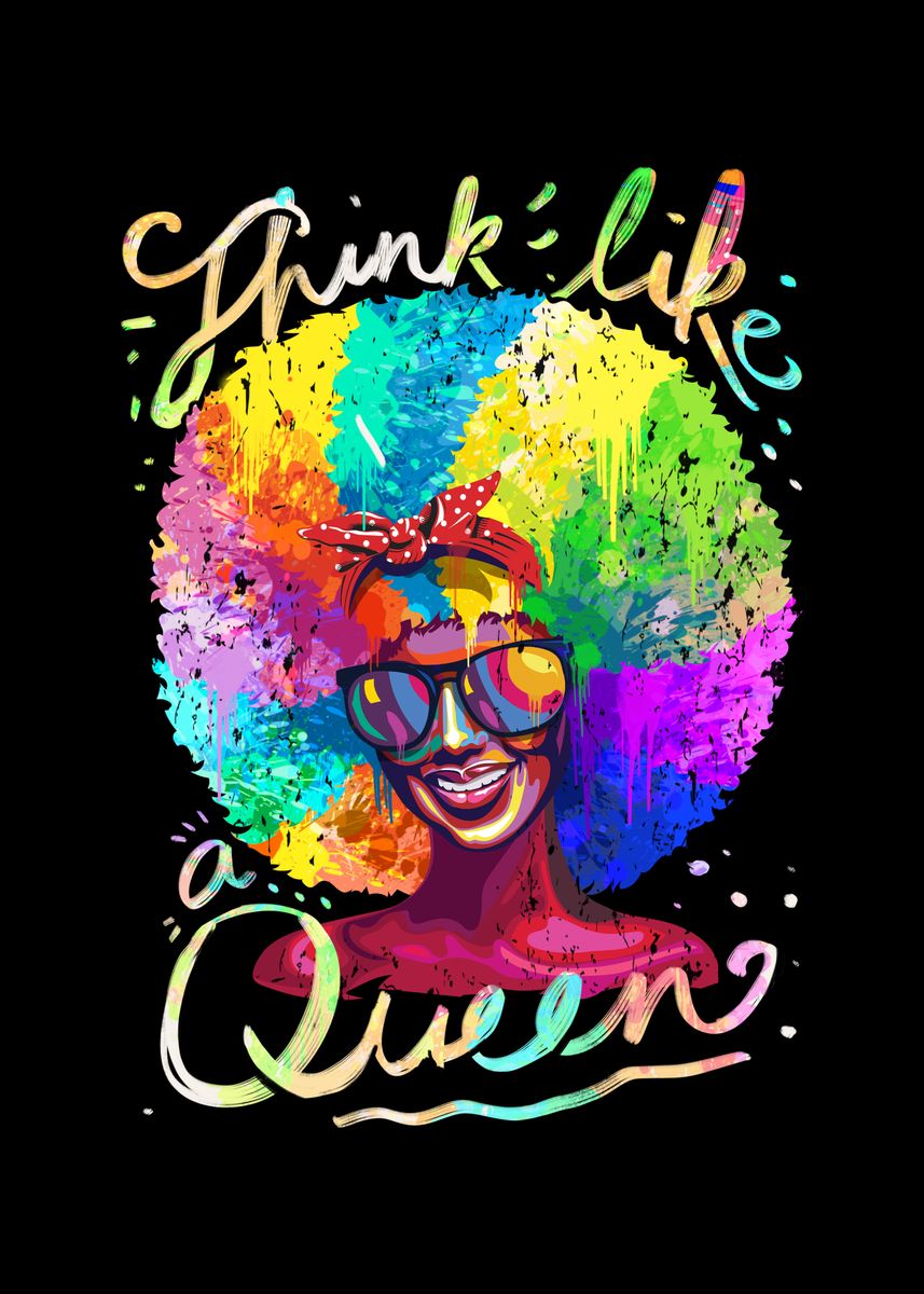 'Afro African Melanin Queen' Poster by Alexander Roose | Displate