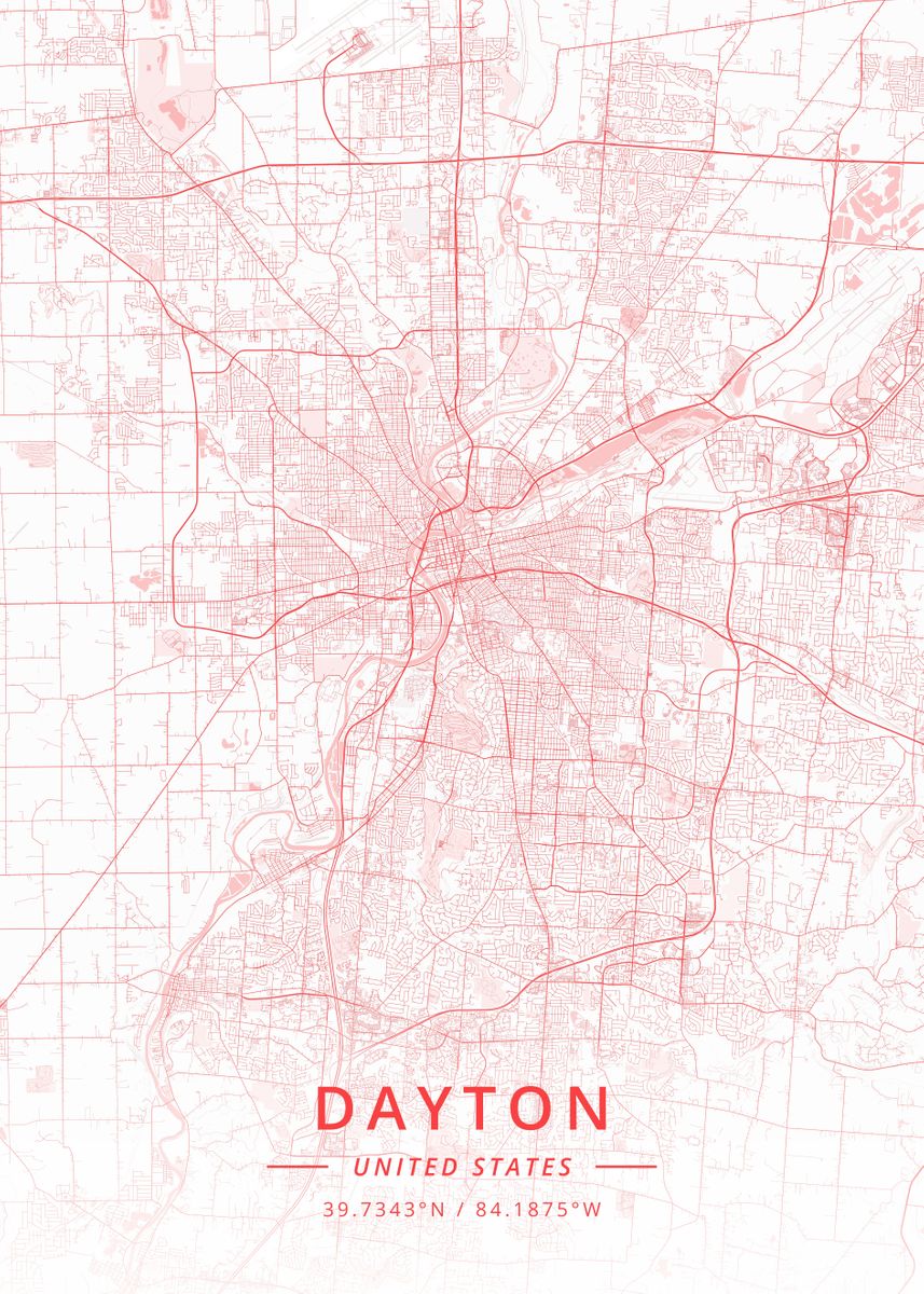 'Dayton United States' Poster, picture, metal print, paint by Designer ...