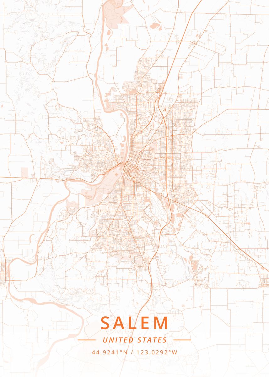 'Salem United States' Poster, picture, metal print, paint by Designer ...