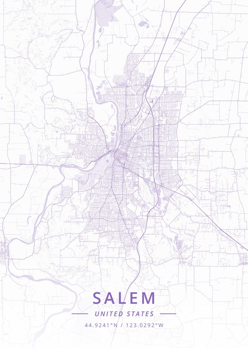 'Salem United States' Poster, picture, metal print, paint by Designer ...