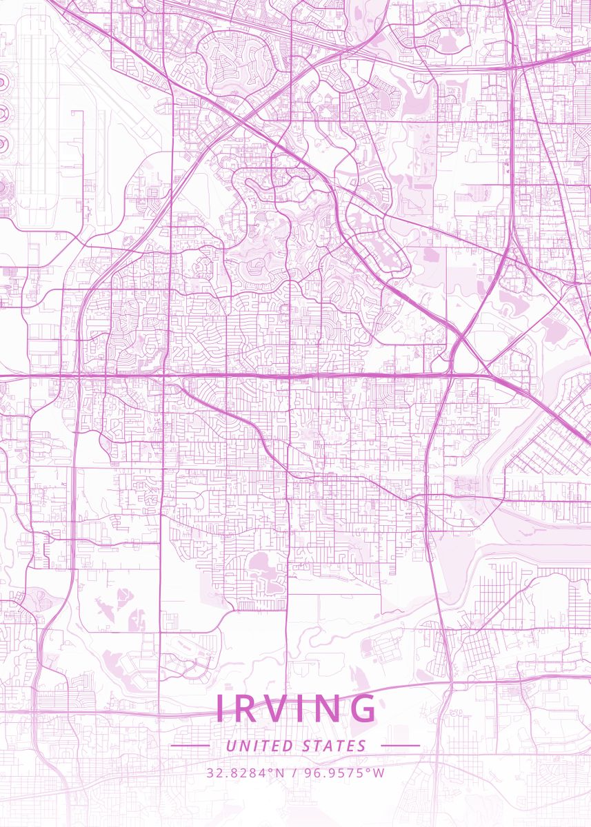 'Irving United States' Poster by Designer Map Art | Displate