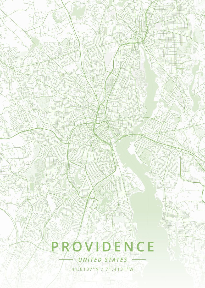 'Providence United States' Poster, picture, metal print, paint by ...