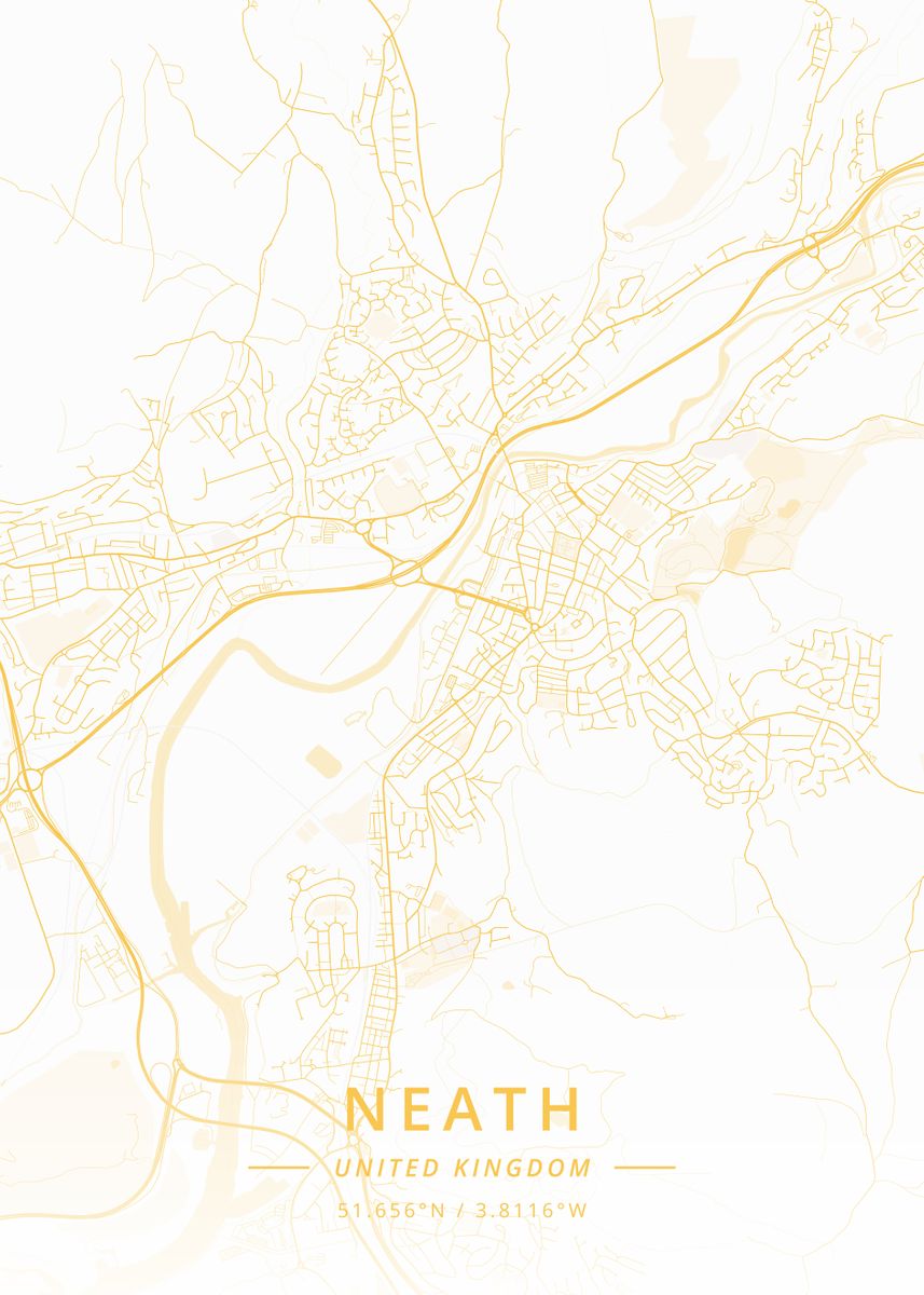 'Neath United Kingdom' Poster, picture, metal print, paint by Designer ...