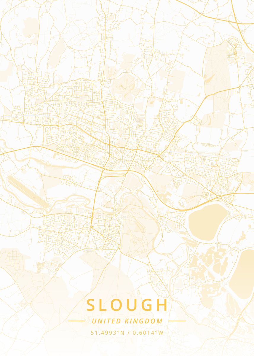 'Slough United Kingdom' Poster, picture, metal print, paint by Designer ...