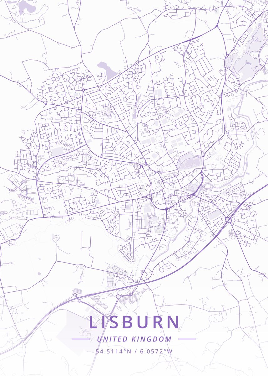 'Lisburn United Kingdom' Poster, picture, metal print, paint by ...