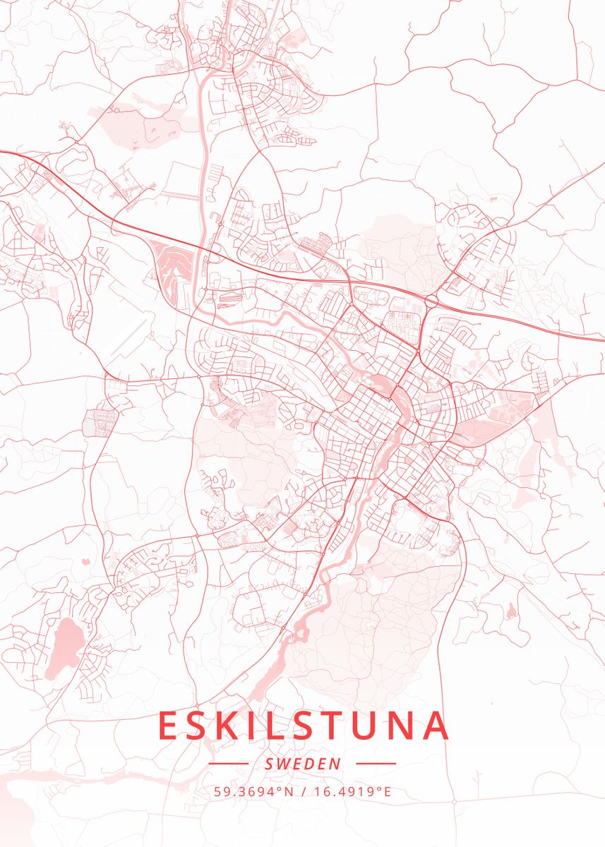 'Eskilstuna Sweden' Poster by Designer Map Art | Displate