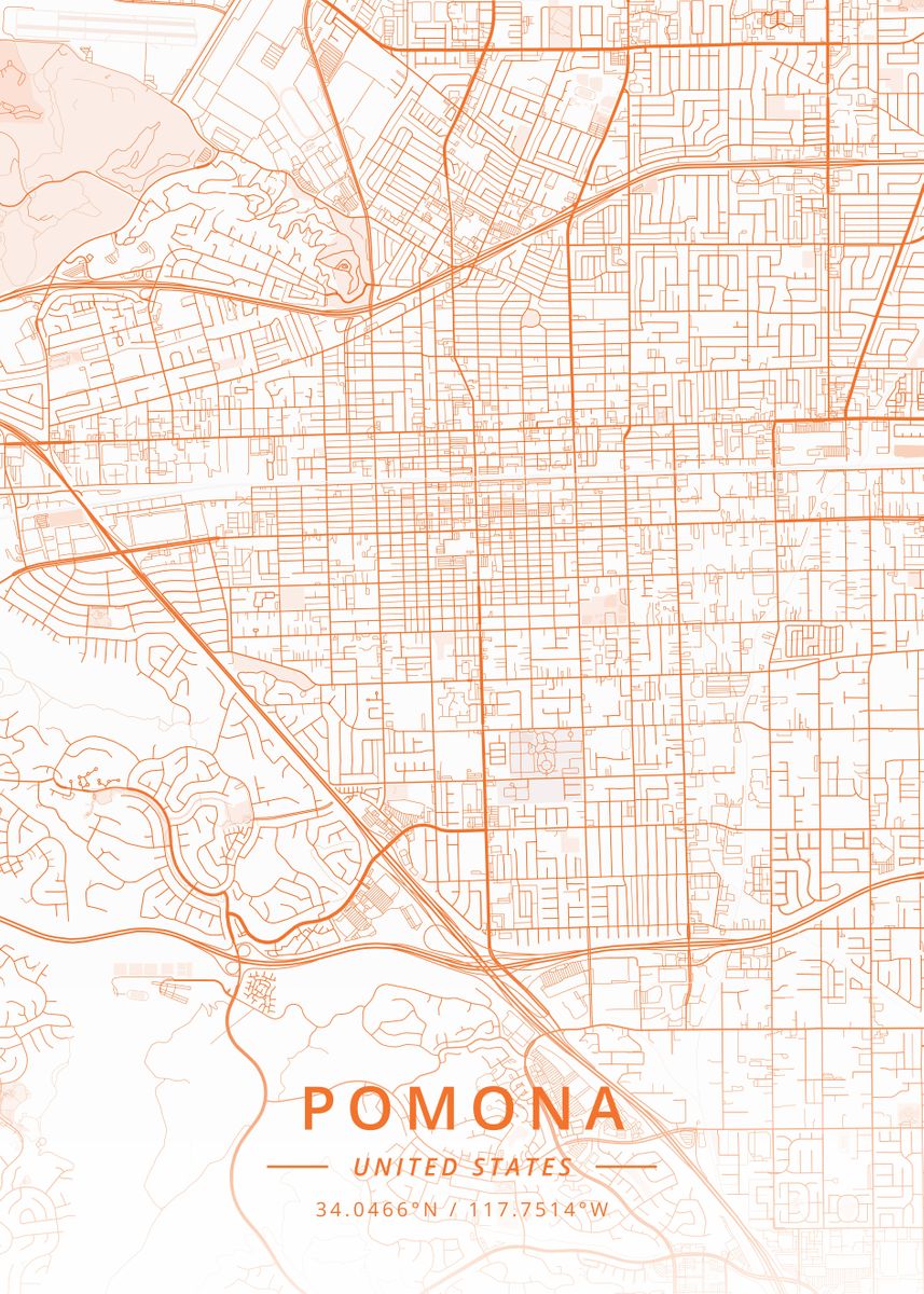'Pomona United States' Poster, picture, metal print, paint by Designer ...