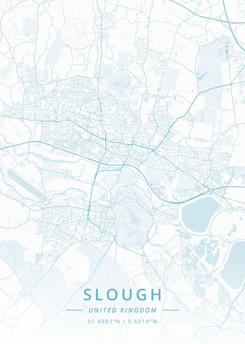 'Slough United Kingdom' Poster, picture, metal print, paint by Designer ...