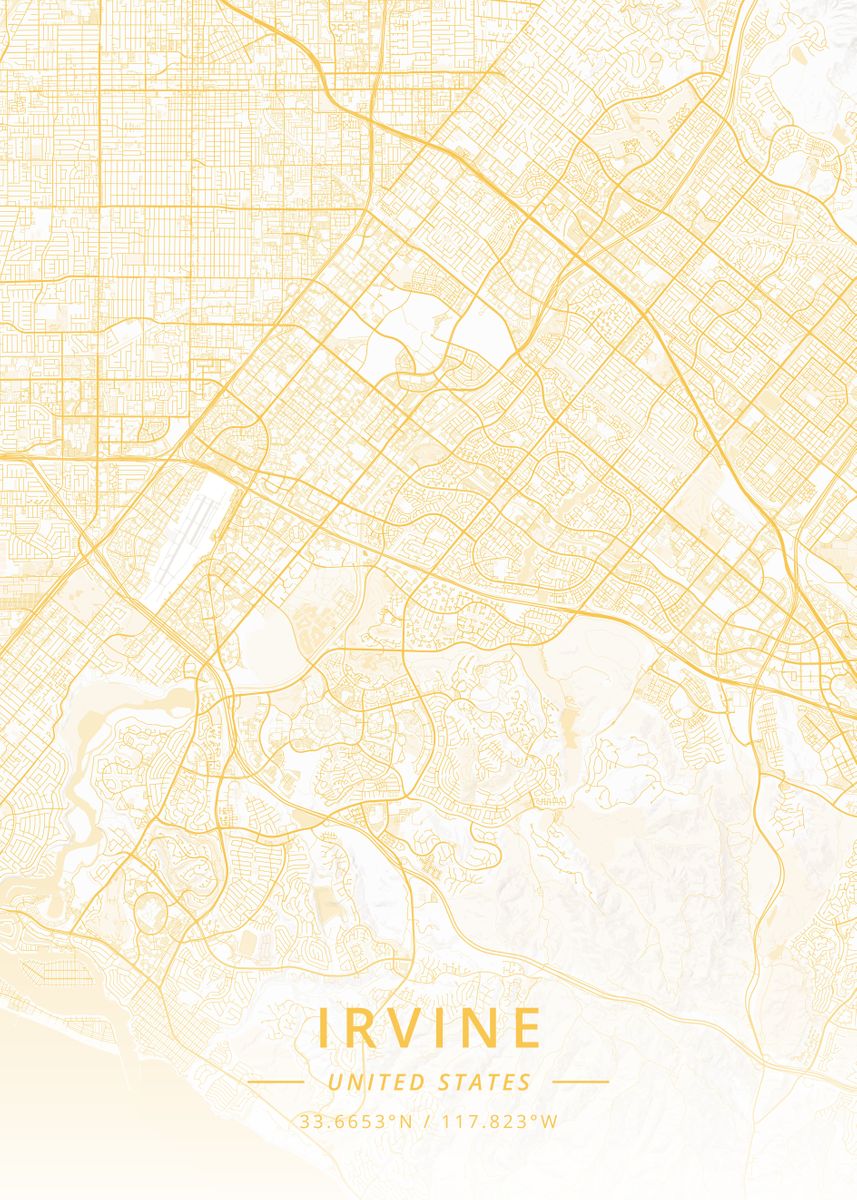 'Irvine United States' Poster, picture, metal print, paint by Designer ...