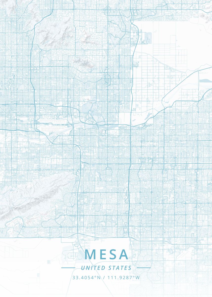 'Mesa United States' Poster, picture, metal print, paint by Designer ...