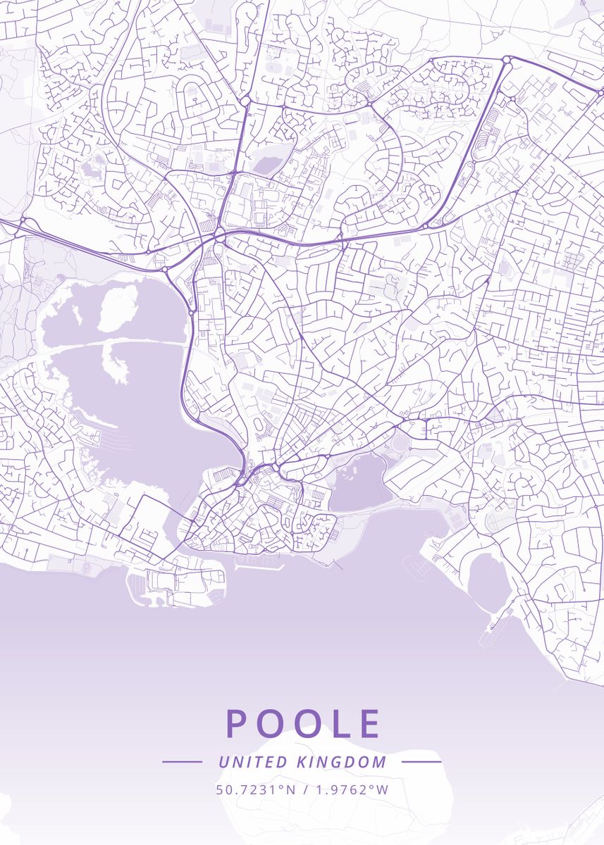 'Poole United Kingdom' Poster by Designer Map Art | Displate