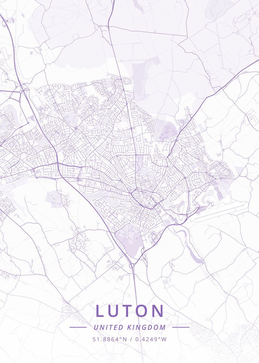 'Luton United Kingdom' Poster, picture, metal print, paint by Designer ...