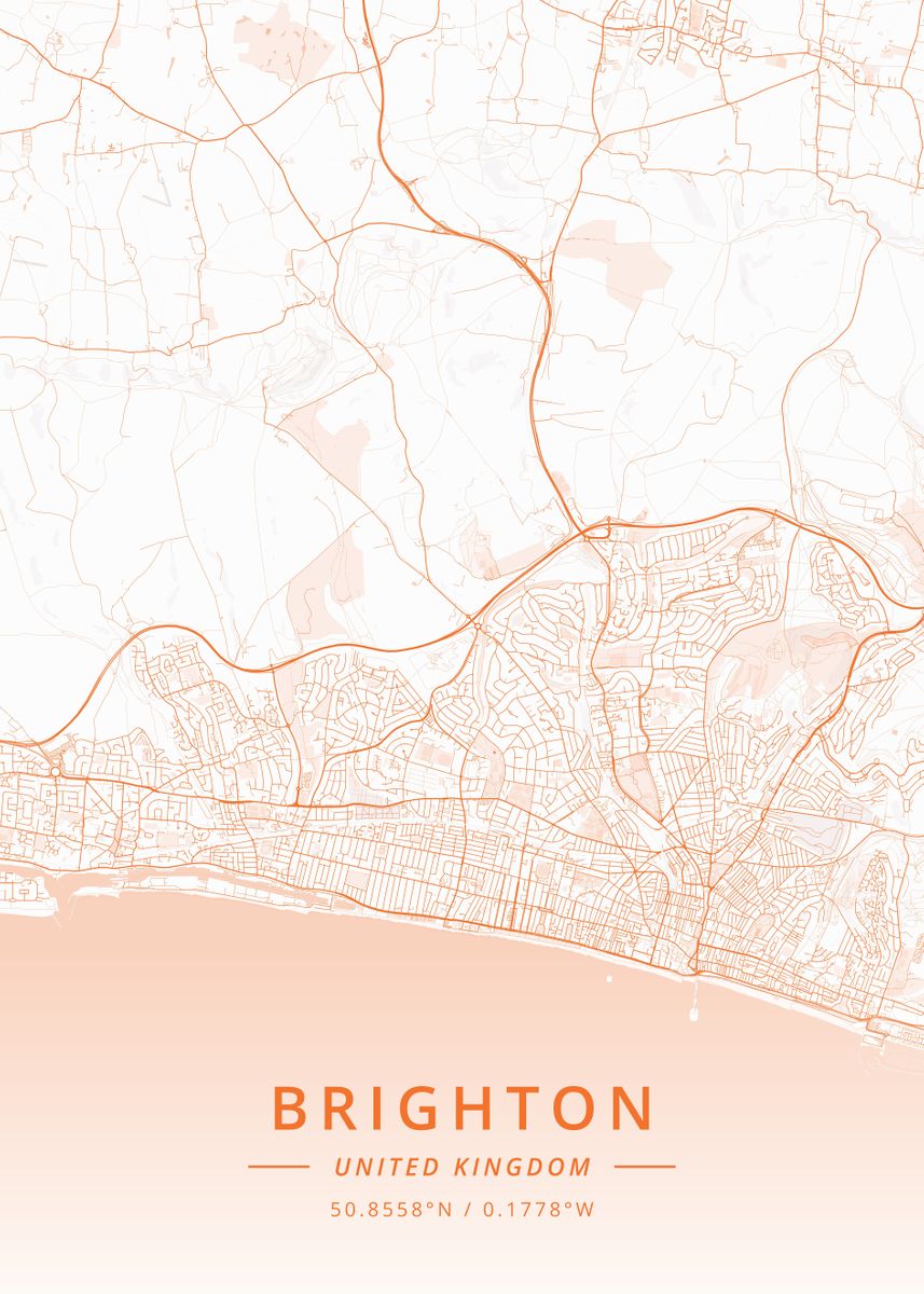 'Brighton United Kingdom' Poster, picture, metal print, paint by ...