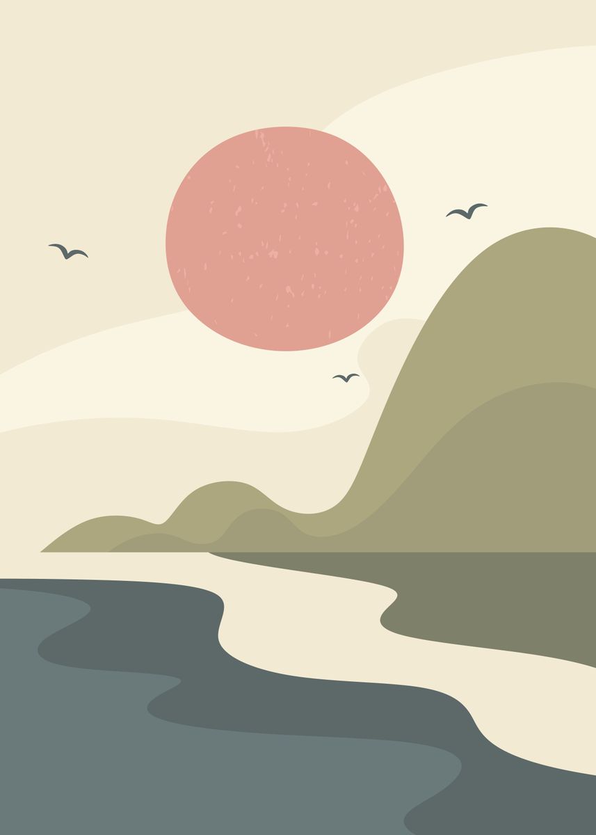 'Nature Landscape Poster 1 ' Poster, picture, metal print, paint by ...