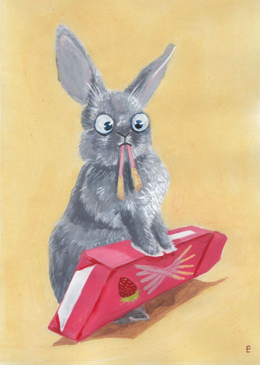 'Pocky Rabbit' Poster by Patrick Lau | Displate