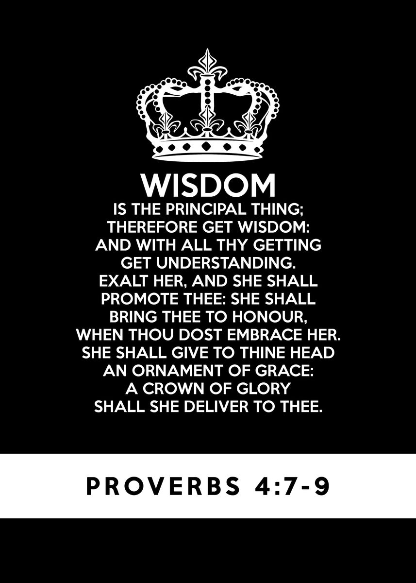 'Proverbs 4 7 9' Poster by ABConcepts | Displate