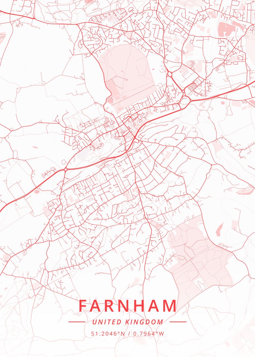 'Farnham United Kingdom' Poster, picture, metal print, paint by ...