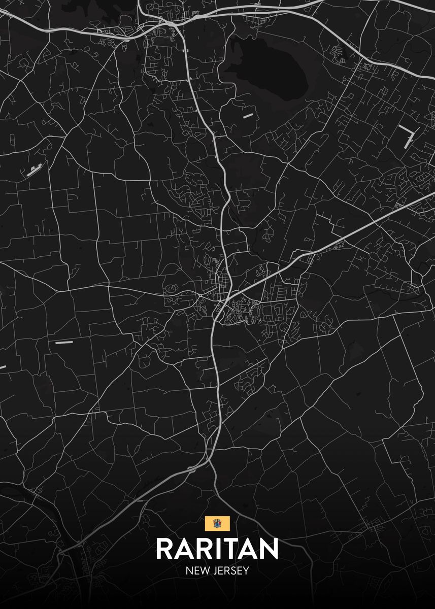 'Raritan NJ' Poster, picture, metal print, paint by IMR Designs | Displate