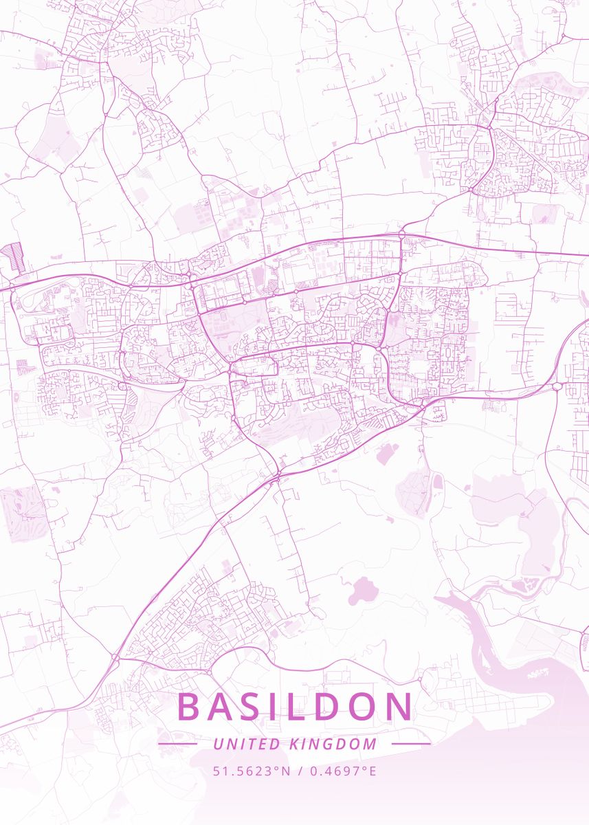 'Basildon United Kingdom' Poster, picture, metal print, paint by ...