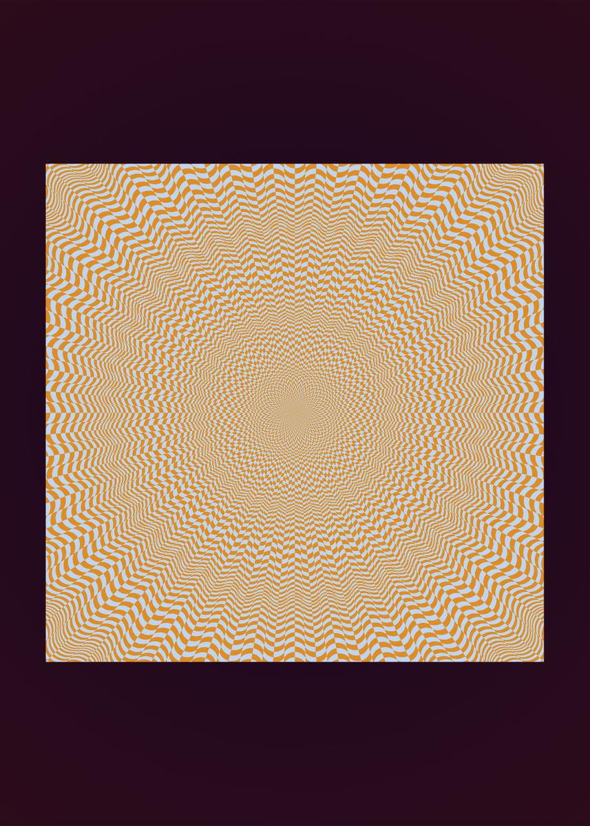 'Checkers Wave Uno' Poster, picture, metal print, paint by Alice Iranon ...