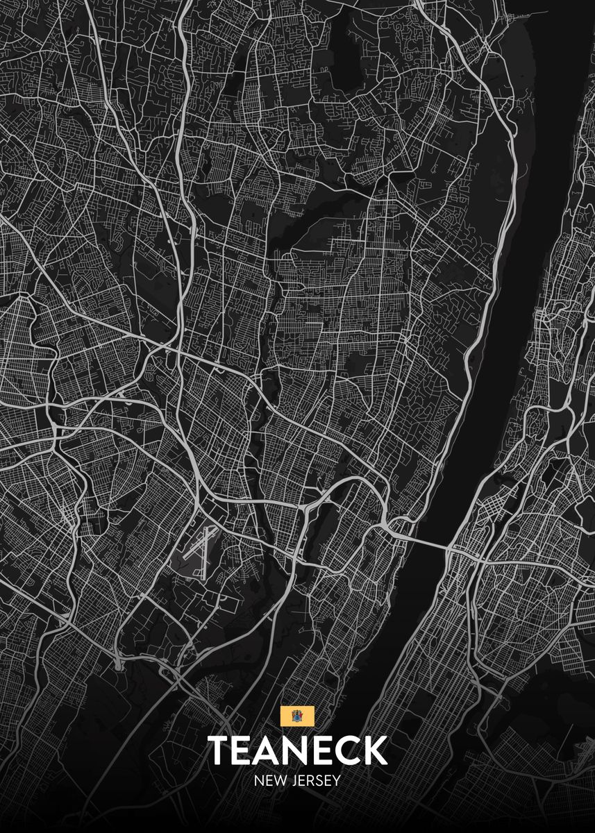 'Teaneck NJ' Poster, picture, metal print, paint by IMR Designs | Displate