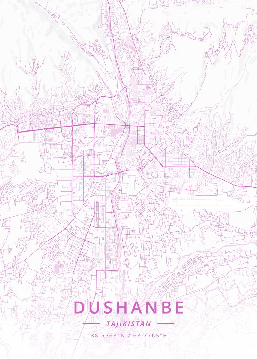 'Dushanbe Tajikistan' Poster, picture, metal print, paint by Designer ...