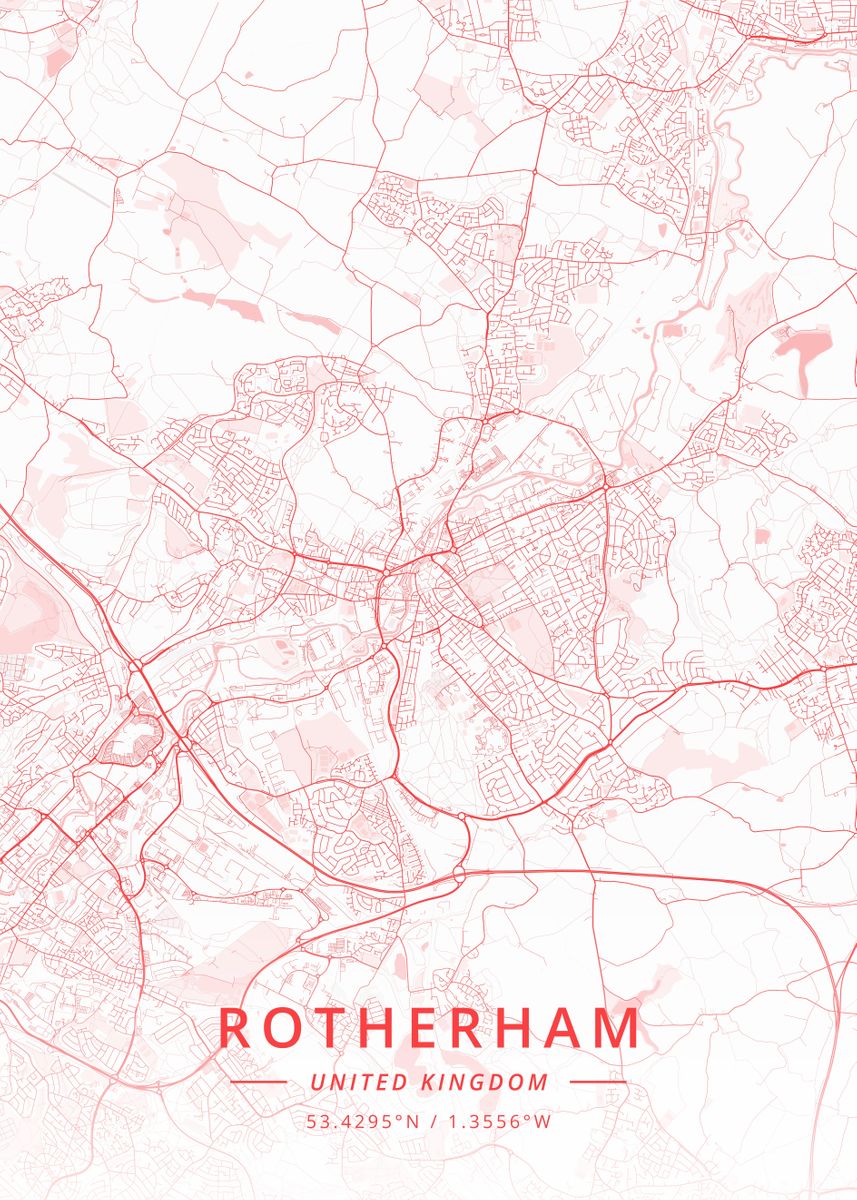 'Rotherham United Kingdom' Poster, picture, metal print, paint by ...