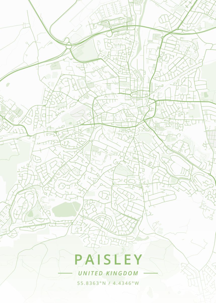 'Paisley United Kingdom' Poster, picture, metal print, paint by ...