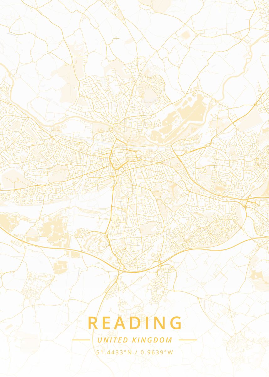 'Reading United Kingdom' Poster, picture, metal print, paint by ...