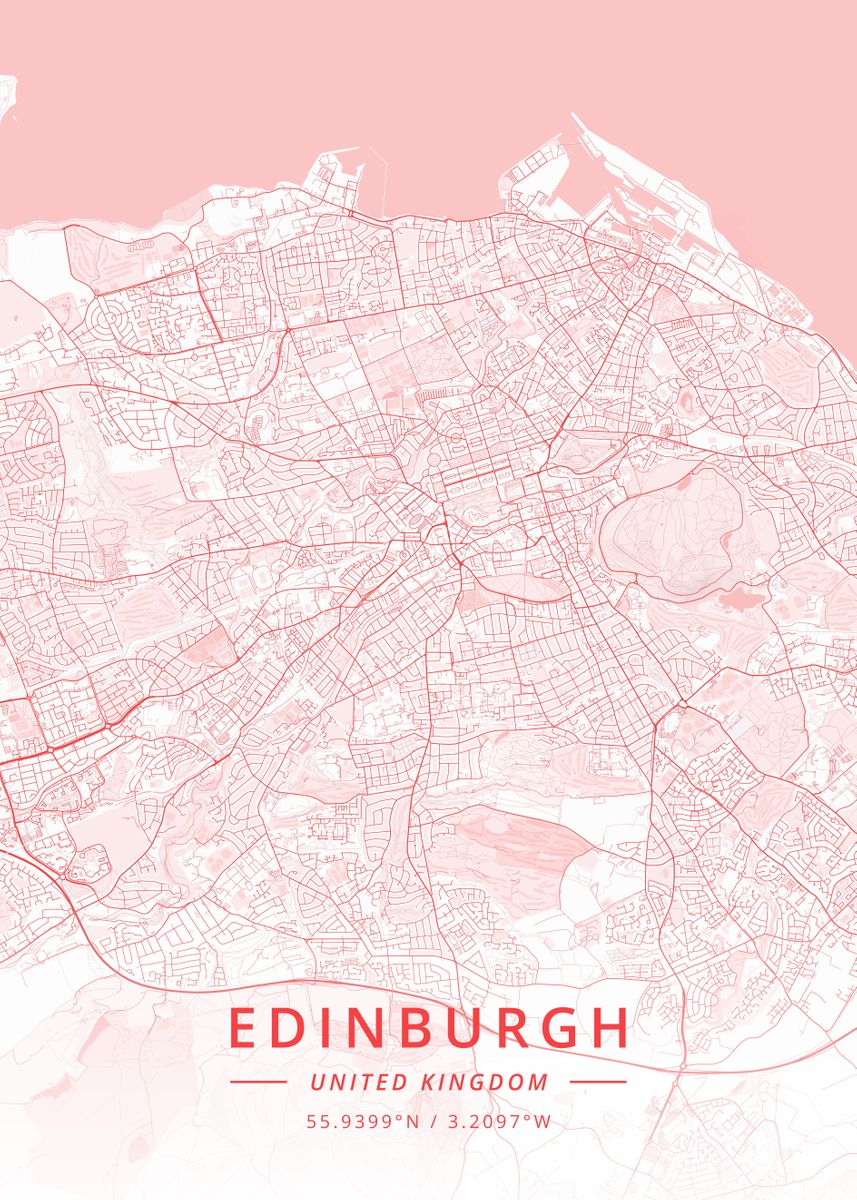 'Edinburgh United Kingdom' Poster by Designer Map Art | Displate