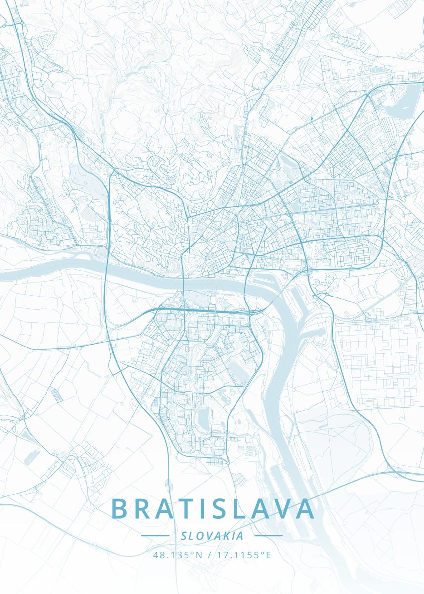 'Bratislava Slovakia' Poster, picture, metal print, paint by Designer ...