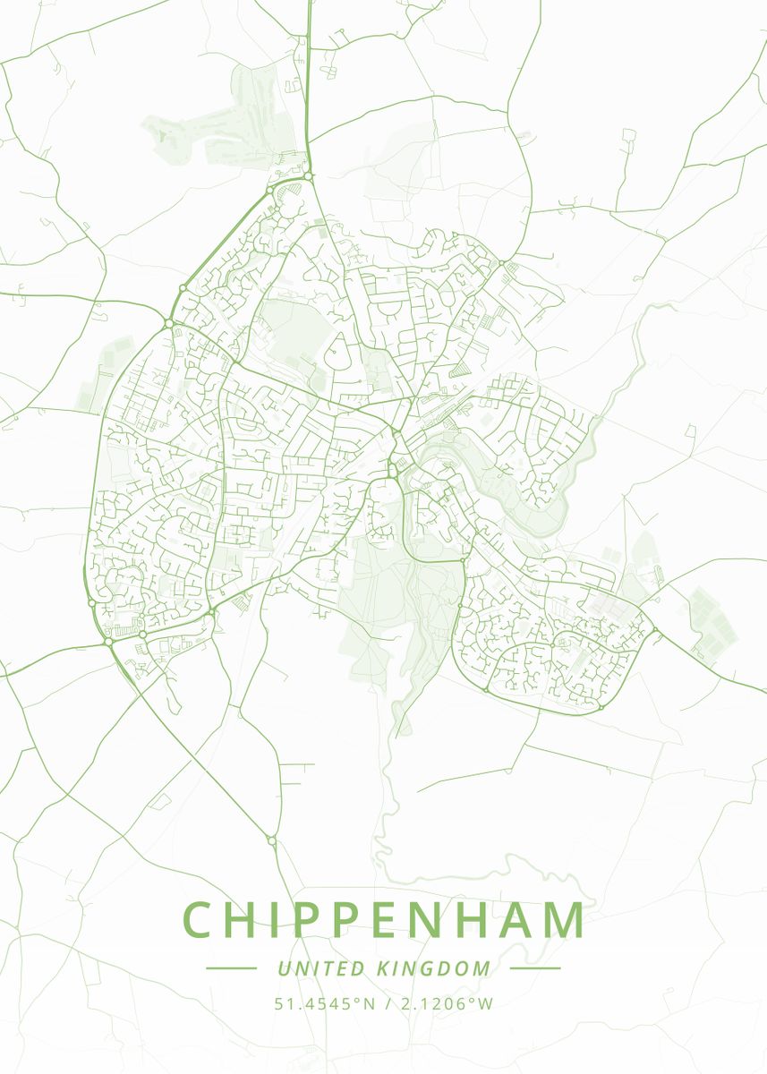 'Chippenham United Kingdom' Poster, picture, metal print, paint by ...