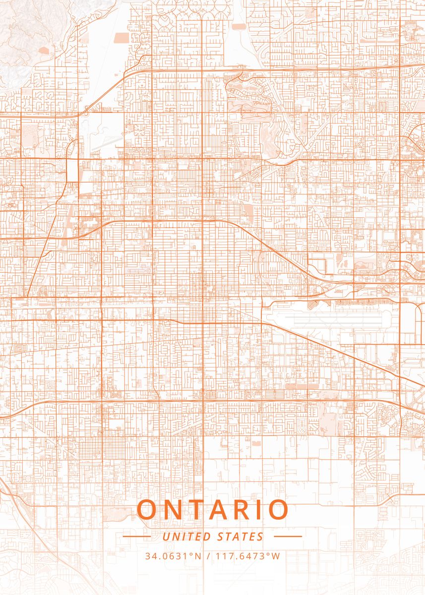 'Ontario United States' Poster, picture, metal print, paint by Designer ...