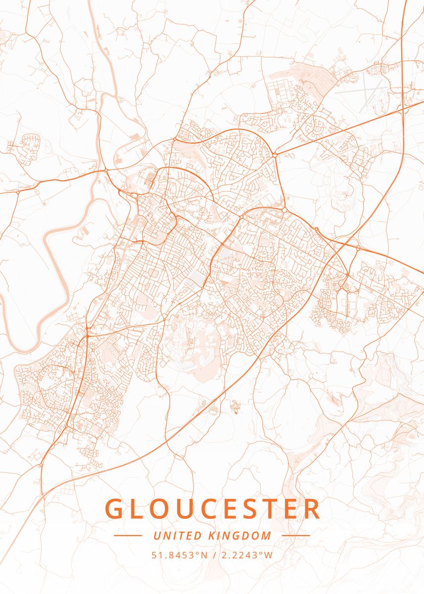 'Gloucester United Kingdom' Poster, picture, metal print, paint by ...