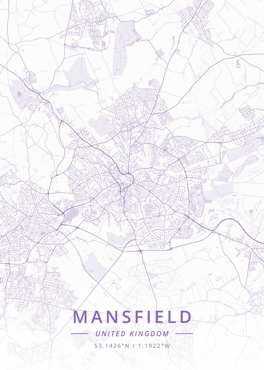 'Mansfield United Kingdom' Poster, picture, metal print, paint by ...
