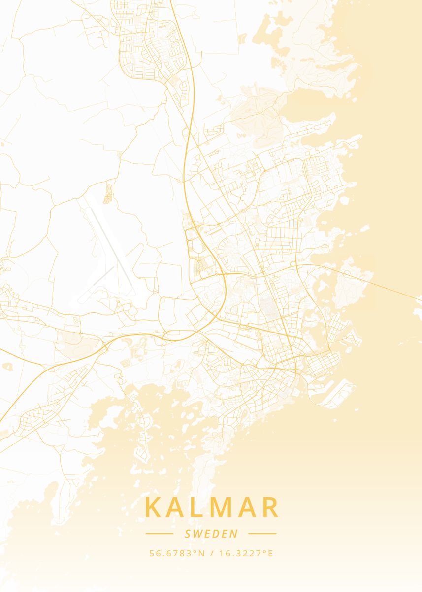 'Kalmar Sweden' Poster by Designer Map Art | Displate