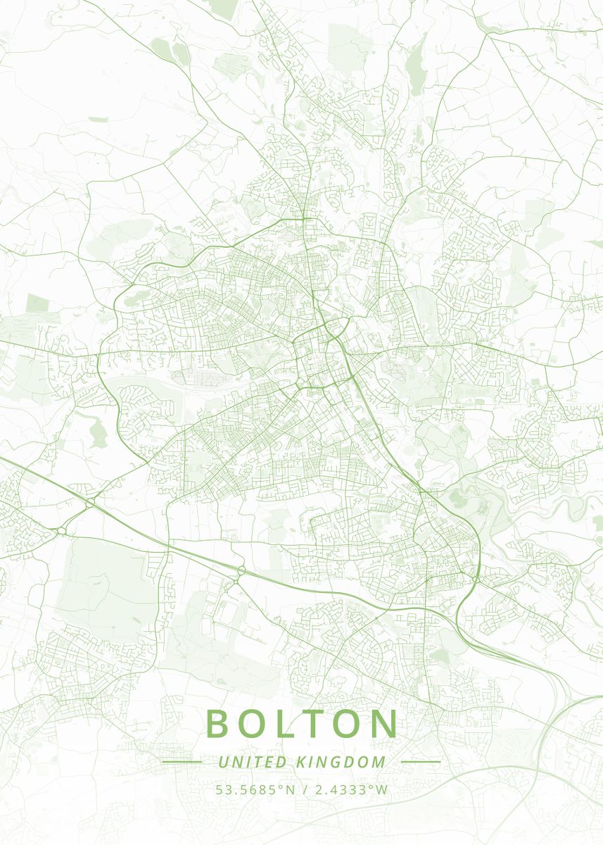 'Bolton United Kingdom' Poster, picture, metal print, paint by Designer ...