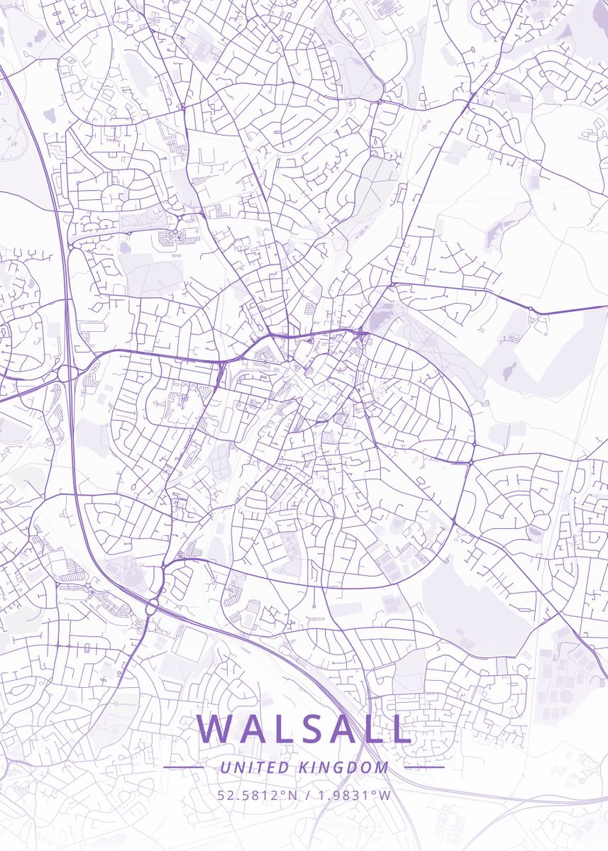 'Walsall United Kingdom' Poster, picture, metal print, paint by ...
