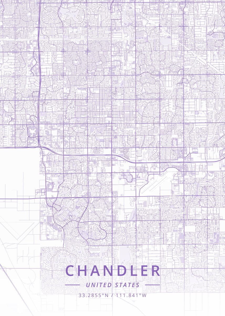 'Chandler United States' Poster, picture, metal print, paint by ...