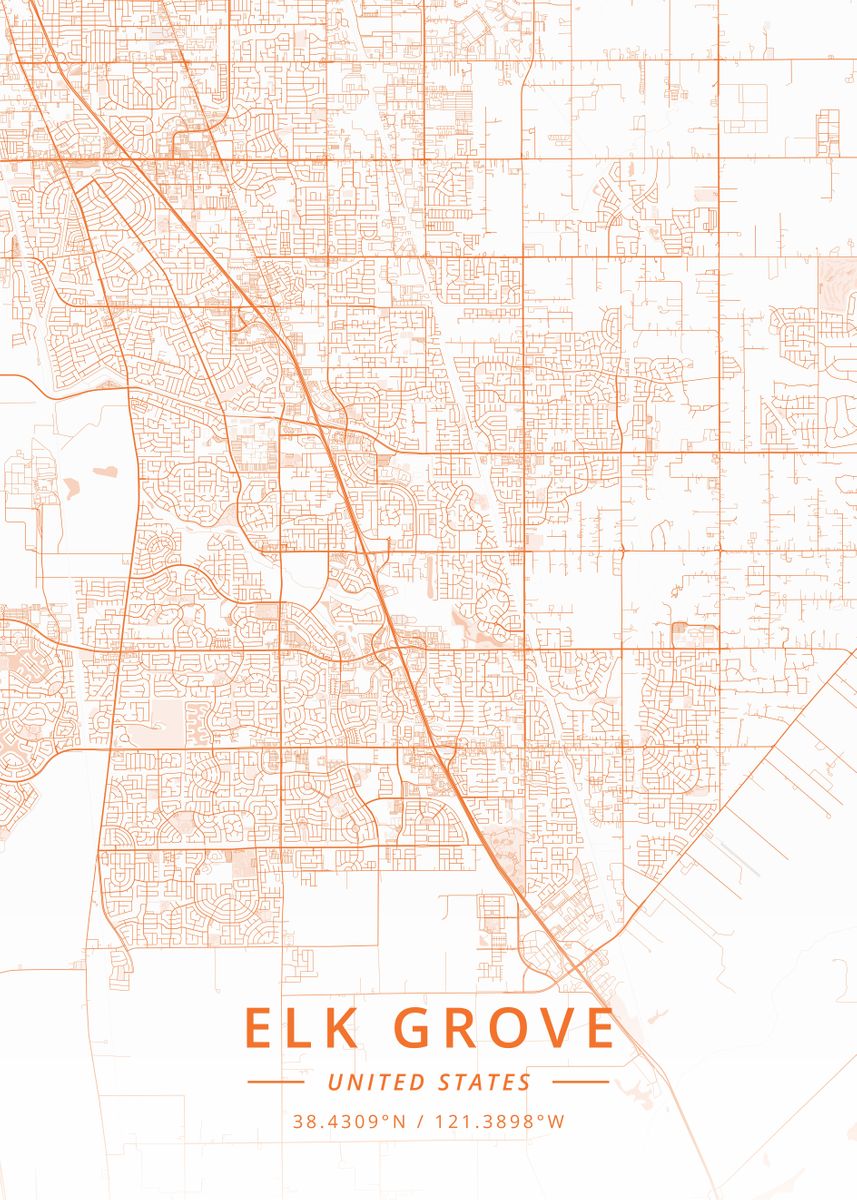 'Elk Grove United States' Poster, picture, metal print, paint by ...