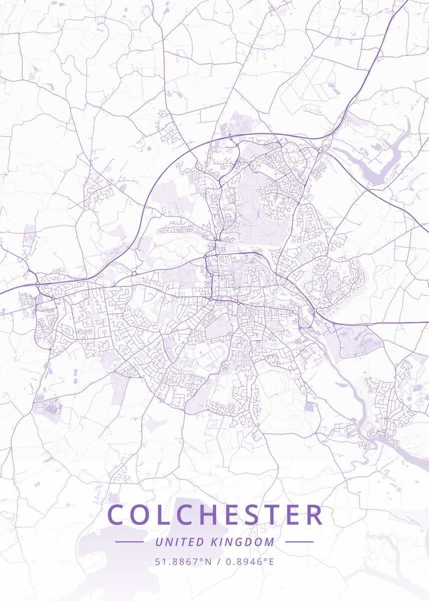 'Colchester United Kingdom' Poster by Designer Map Art | Displate
